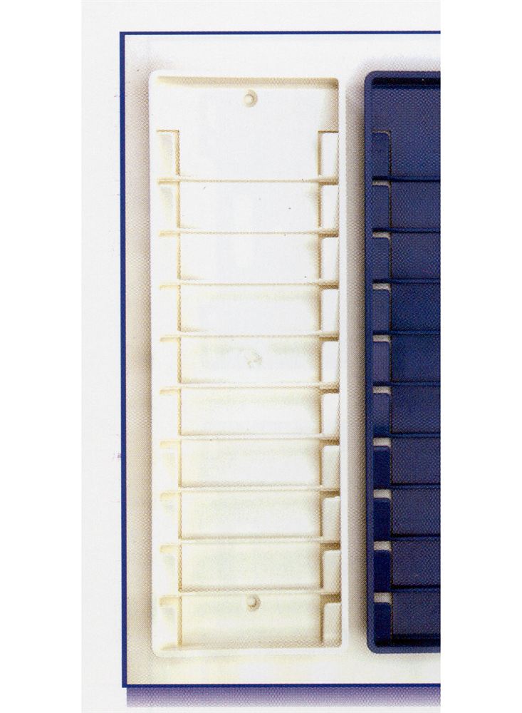 Kaartenrek wit kunststof, 10-vaks | Snelpas